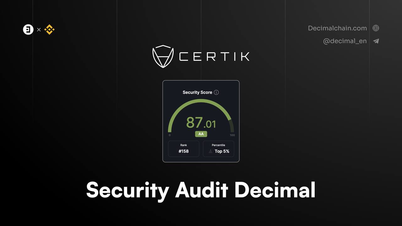 Blockchain news: Security Audit Decimal x CertiK